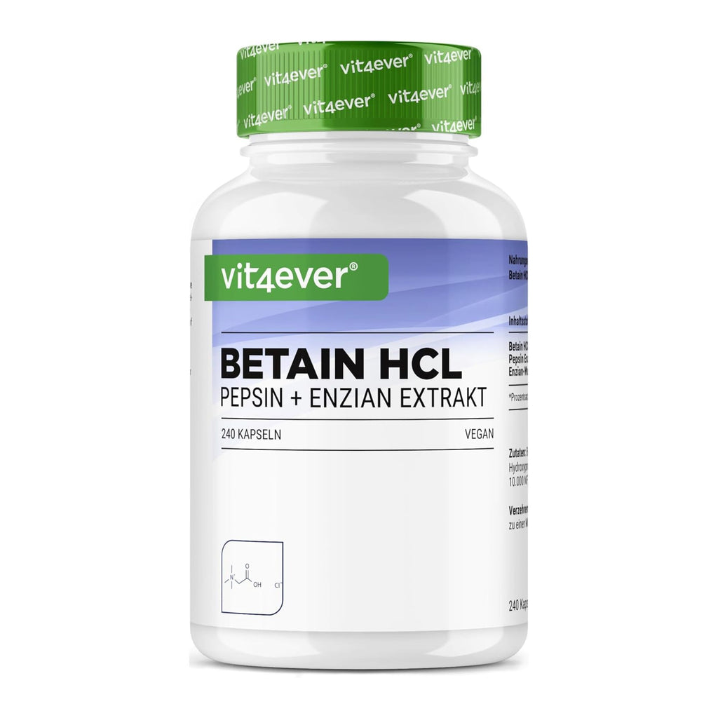 Betain HCL Intenso met Pepsine & Enzian | 240 capsules | Vit4ever